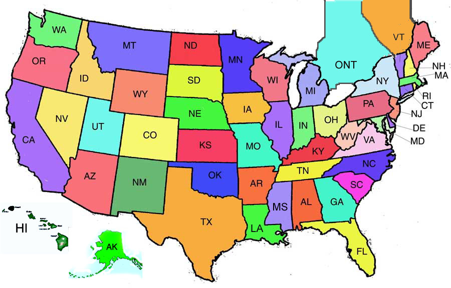 Map Of Usa 50 States Topographic Map Of Usa With States