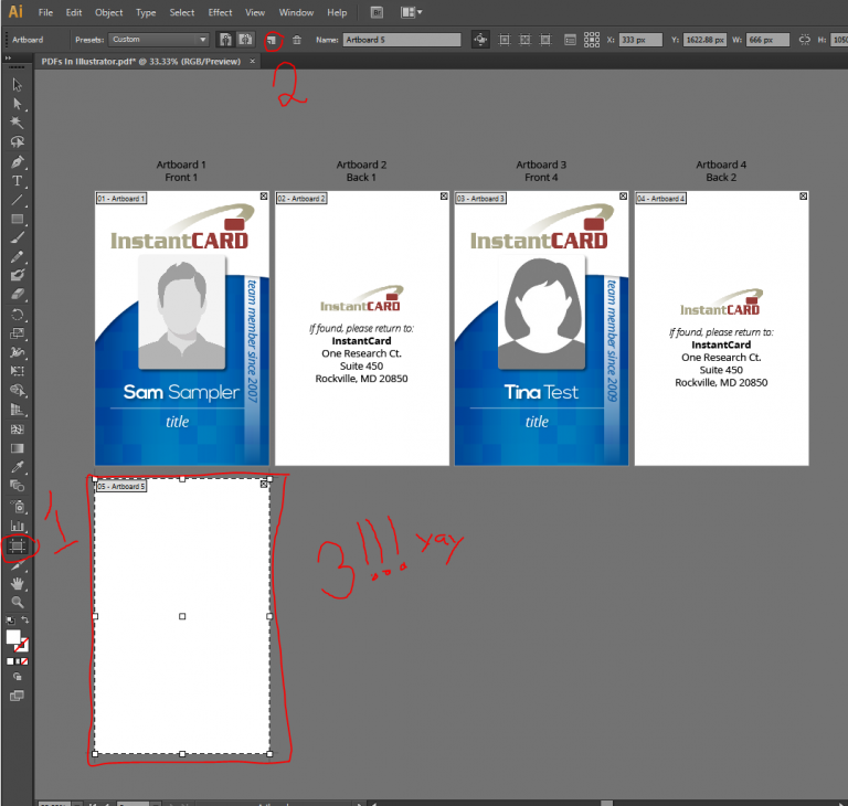 Creating Print-Ready ID Badges in Illustrator – InstantCard