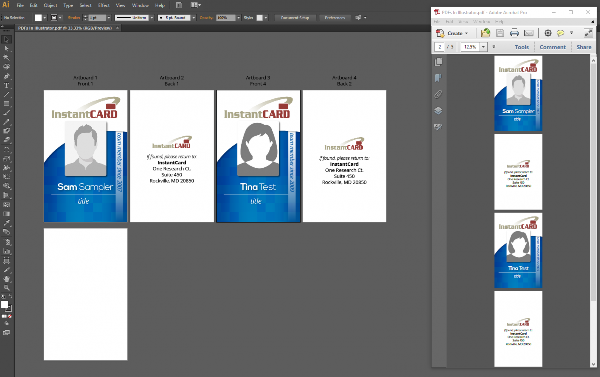 Creating Print-Ready ID Badges in Illustrator – InstantCard